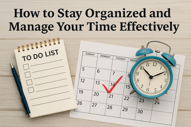 How to Stay Organized and Manage Your Time Effectively – fluxoja.com